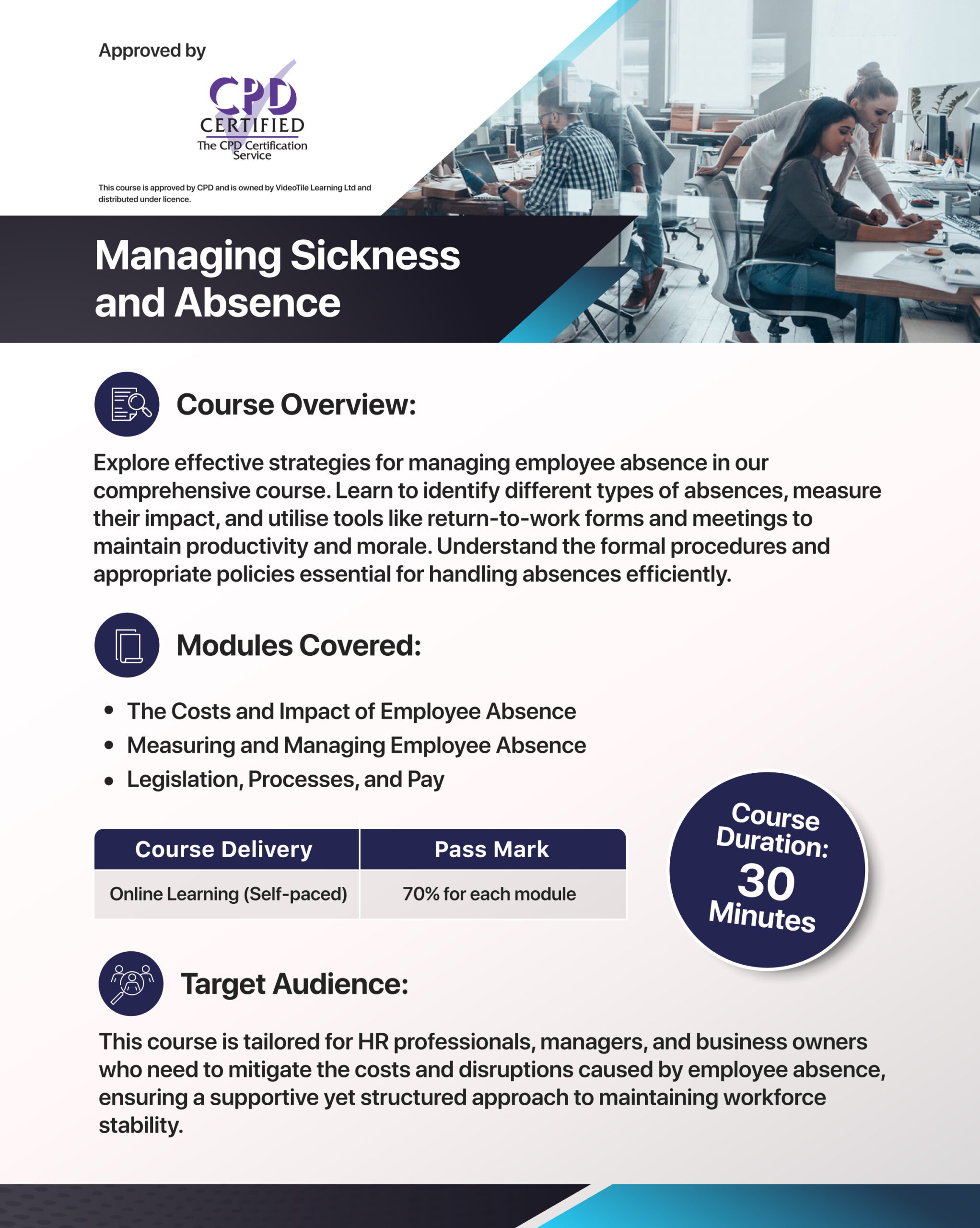 Managing Sickness and Absence - Online Certification Courses